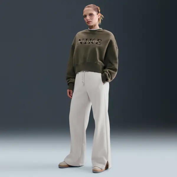 Nike Sportswear Phoenix Fleece High-waisted Wide-leg Pants - Brown