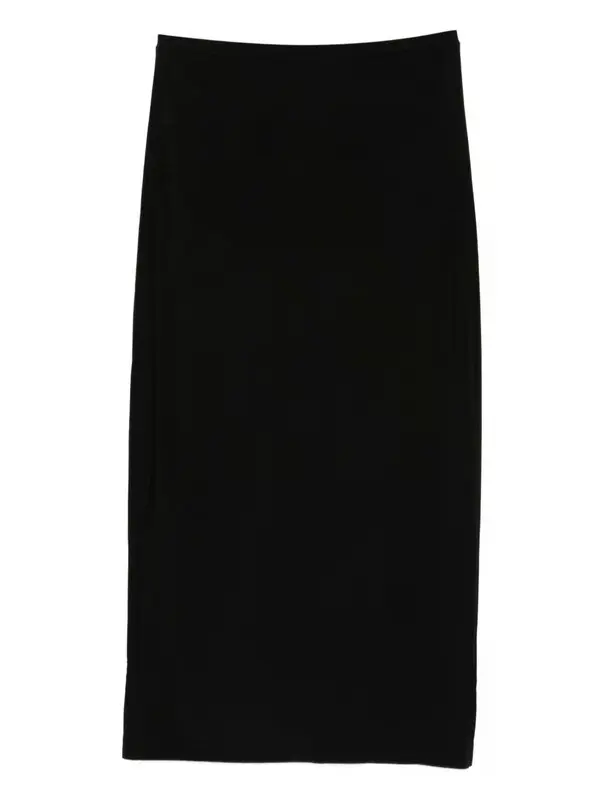 Norma Kamali Rear-vent Midi Skirt