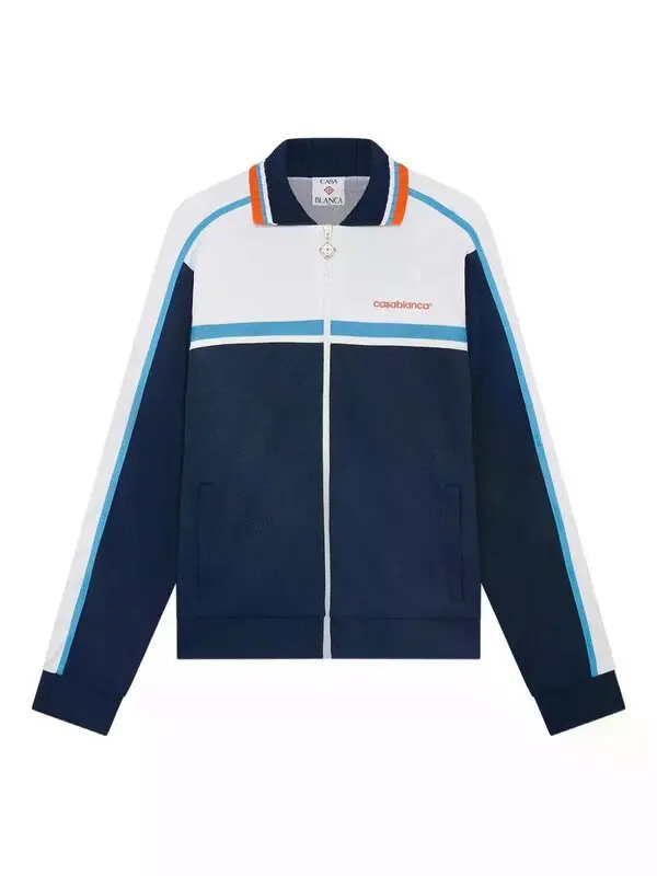 Casablanca Panelled Zip-up Jacket - Blue