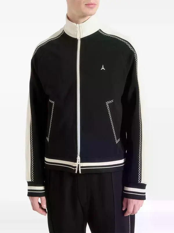 Manière De Voir Contrast-whipstitch Raglan Track Jacket