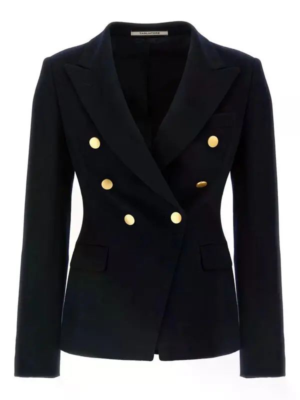 Tagliatore Double-breasted Peak-lapels Blazer - Blue