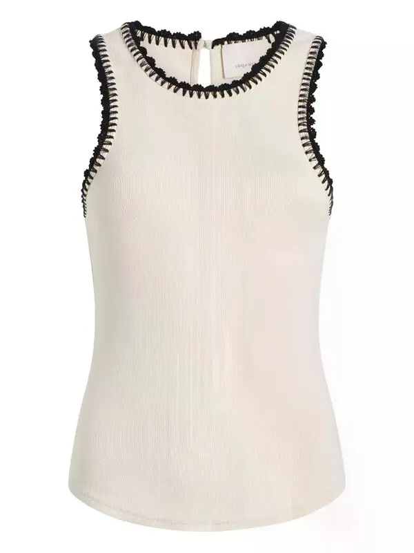 Cinq À Sept Lizzie Crochet-trim Top - White