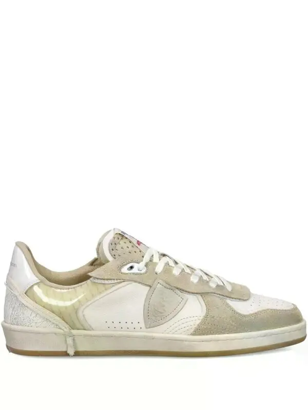 Philippe Model Leather Panelled Sneakers - Neutrals