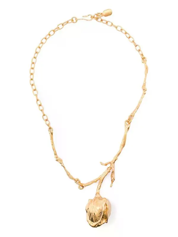 Marni Rose Motif Necklace - Gold