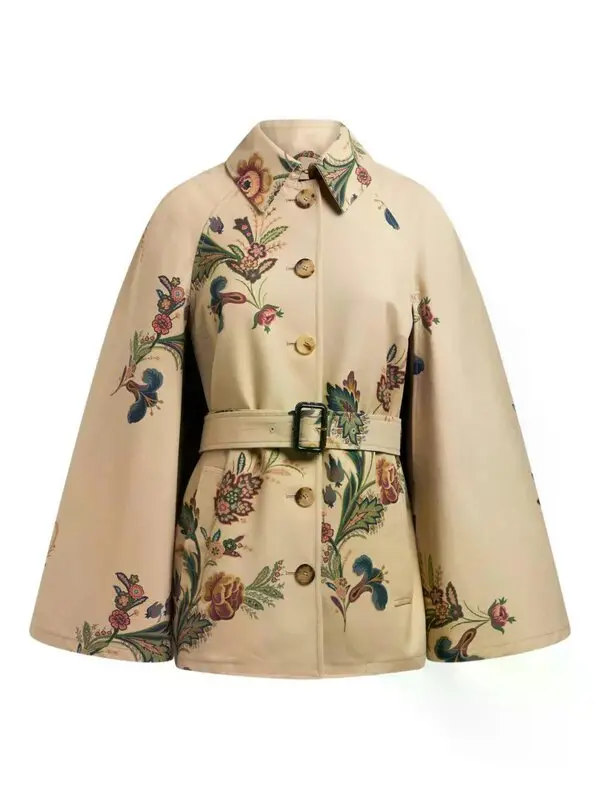 Etro Floral-print Cape