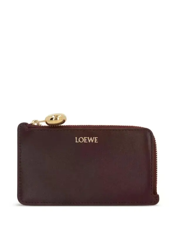 Loewe Engraved-anagram Card Holder - Red