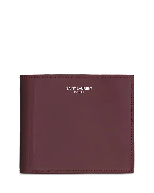 Saint Laurent Leather Bi-fold Wallet - Fragola