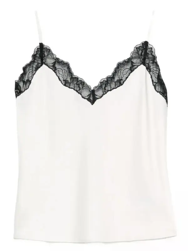 Calvin Klein Lace-trimmed Camisole Top - Neutrals