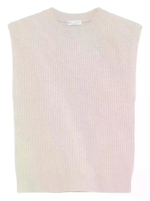 Brunello Cucinelli Sleeveless Ribbed Sweater