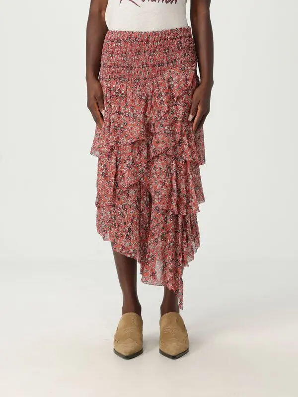 Isabel Marant Floral Print Skirt - Rust