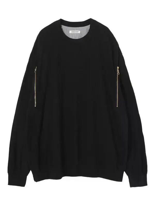 UNDERCOVERISM Zippered Pockets Sweatshirt - Black