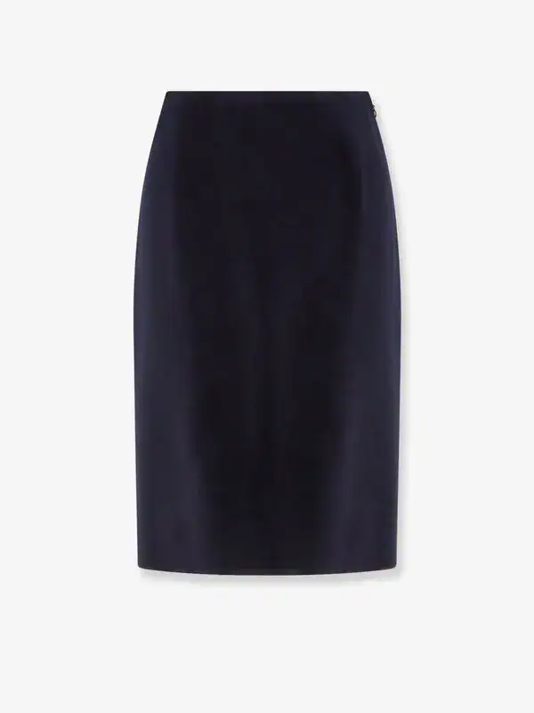 Loro Piana Vivian Cashmere Skirt - Blue | Editorialist