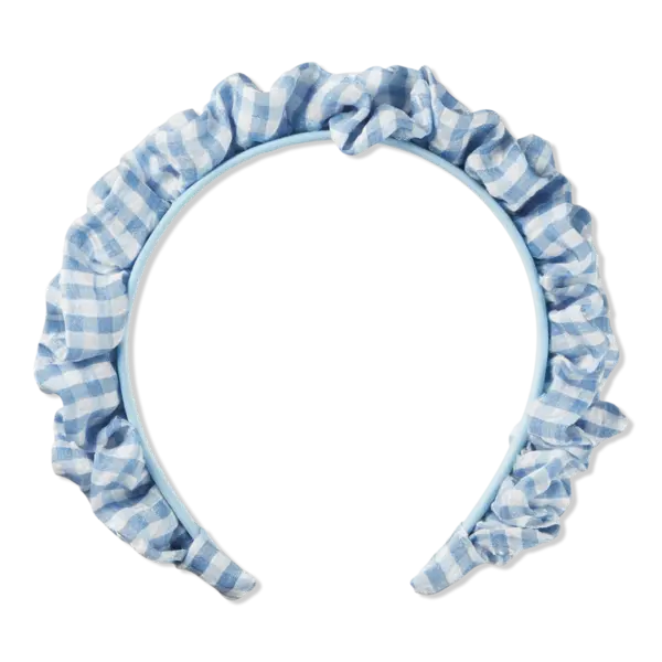 SCUNCI Gingham Ruffle Headband