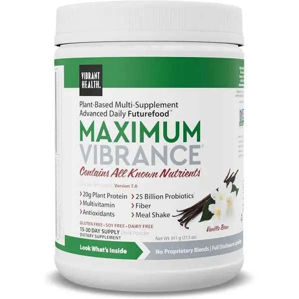 VIBRANT HEALTH Maximum Vibrance Vanilla Bean 611 Grams