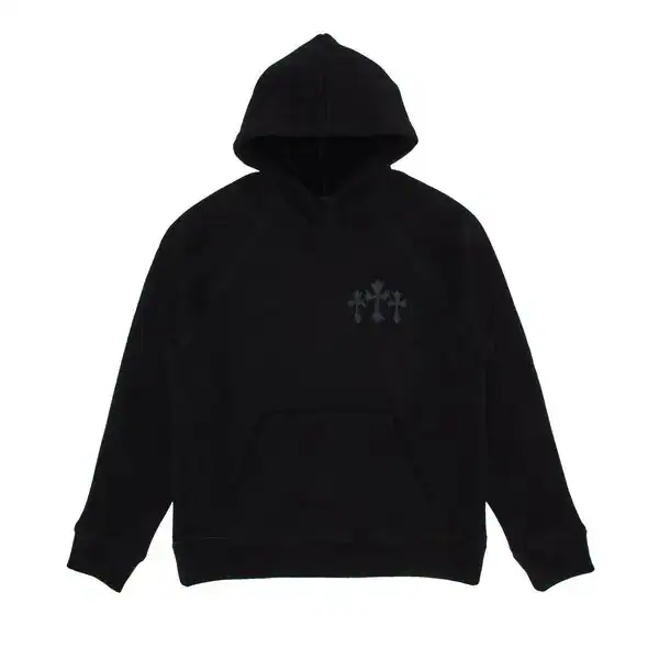 Chrome Hearts 711 Cemetery Cross Nylon Ch Hoodie In Black