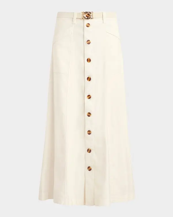 FAVORITE DAUGHTER The Lila Midi Skirt - Gardenia