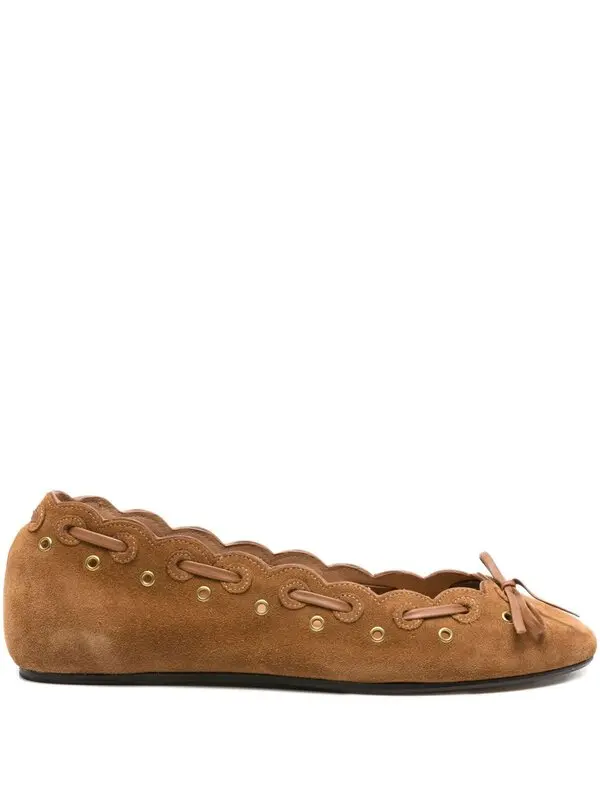 Isabel Marant Balfy Suede Ballet Flats - Brown