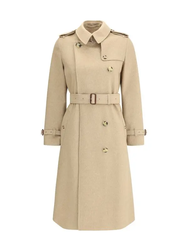 Burberry Kensington Midi Coat - Beige