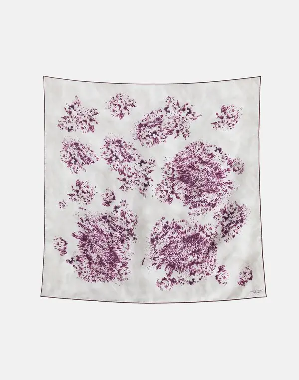 Lafayette 148 New York Printed Silk Scarf - Violet Ash Multi