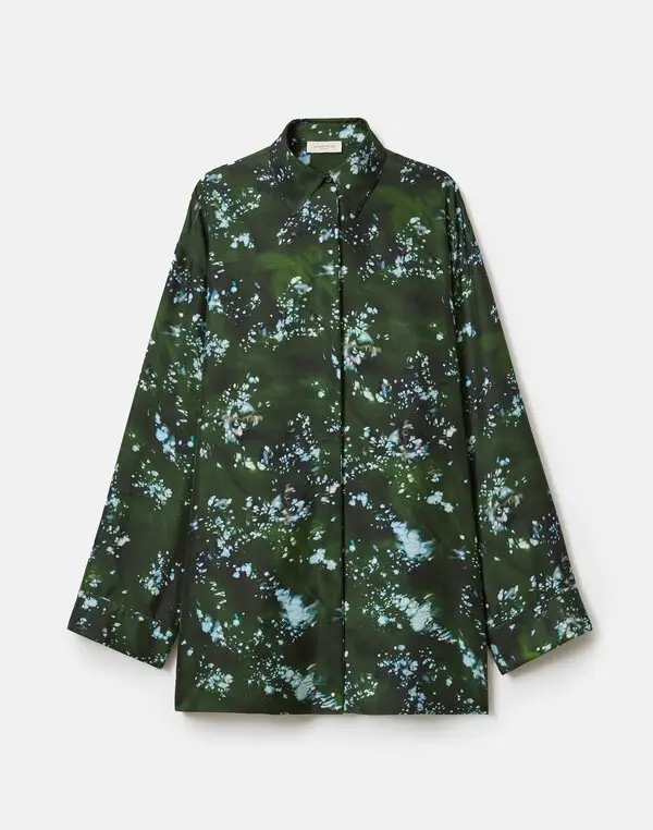 Lafayette 148 New York Printed Silk Oversized Blouse