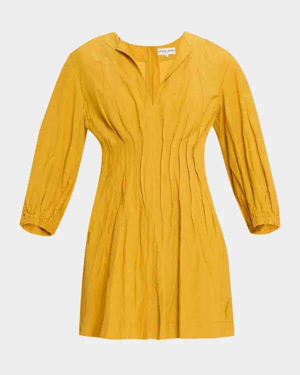 APIECE APART Rocca Pintuck A-line Mini Dress
