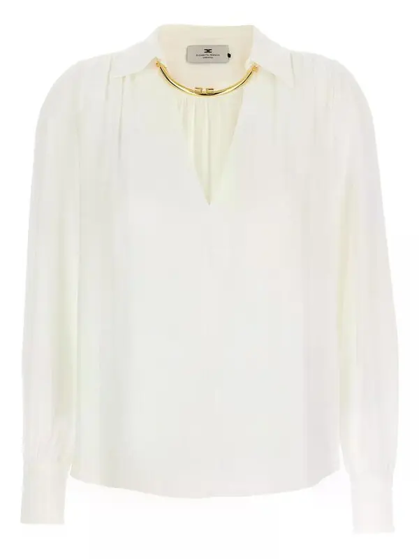 Elisabetta Franchi Removable-necklace Blouse - White