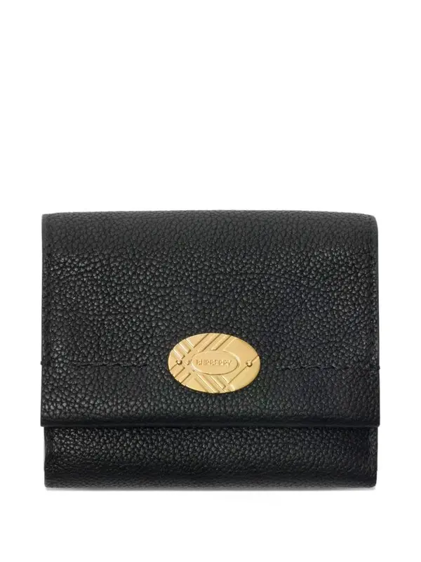 Burberry Cotswolds Leather Check-engraved Wallet - Black