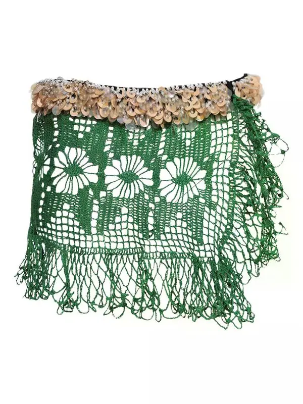 DIOTIMA Sequin-embellished Crochet Skirt