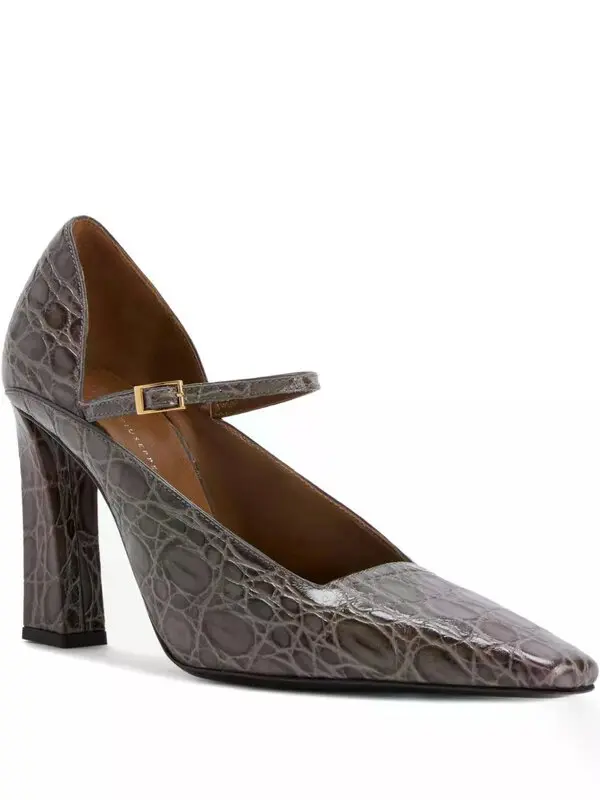 GIUSEPPE ZANOTTI 90mm Brita Crocodile-effect Buckle Pumps