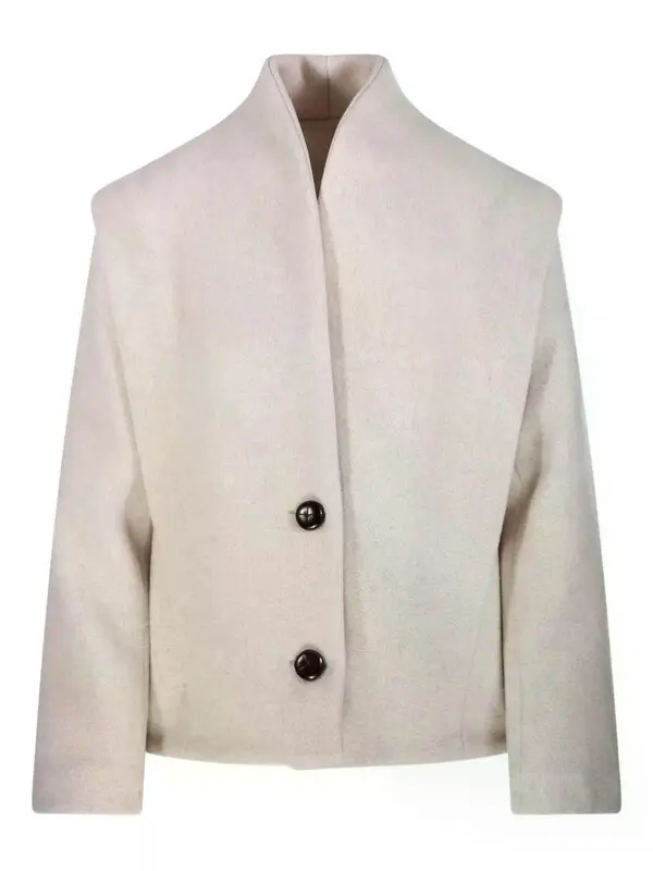 MARANT ETOILE Drogo Padded-shoulder Jacket - Neutrals