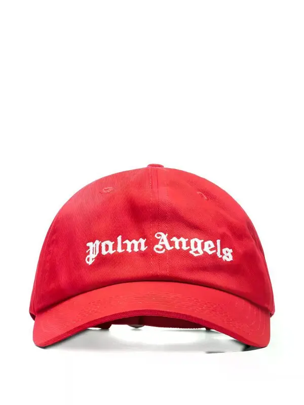 Palm Angels Logo-embroidered Cap - Red