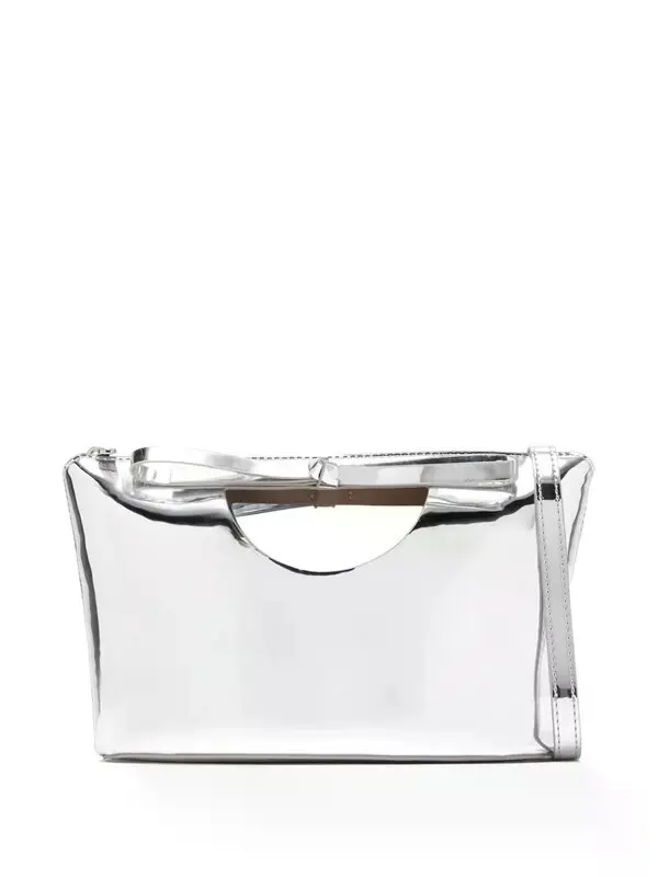 Studio Amelia Metallic Cut-out Clutch - Silver