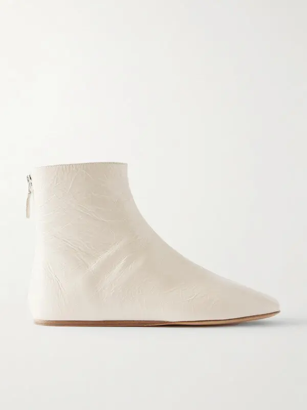 Le Monde Beryl Luna Glossed-leather Ankle Boots