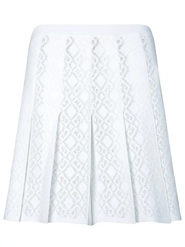 Givenchy Midi Pleated Skirt - White
