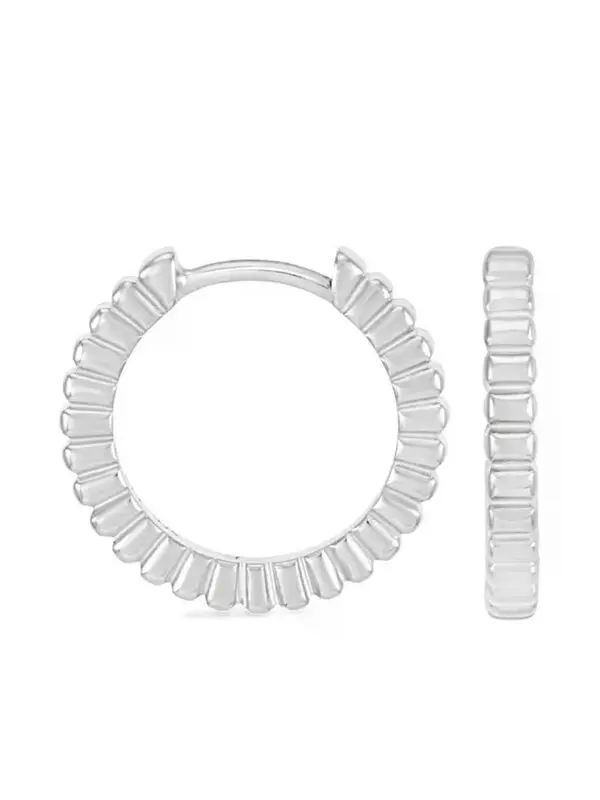 DOWER AND HALL Humbug Huggie Hoops - Silver