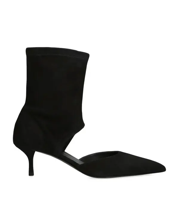 Alaïa Suede Cut-out Ankle Boots 55