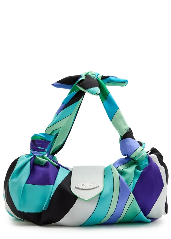 Emilio Pucci Printed Silk-twill Shoulder Bag