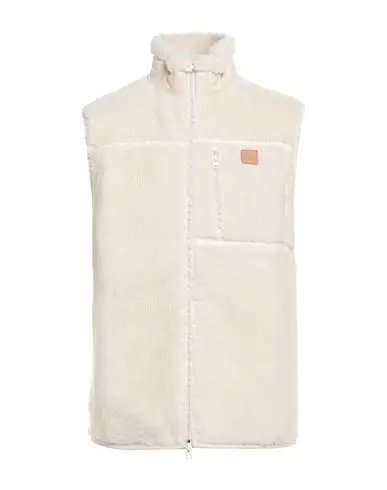 Maison Kitsuné Vest In Cream Polyester And Acrylic