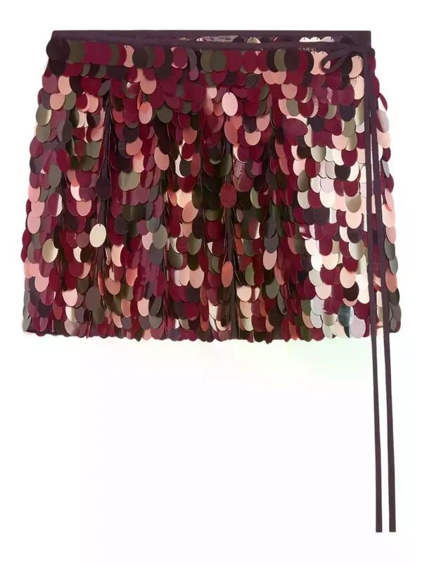 Dries Van Noten Sequin-embellished Wrap Skirt