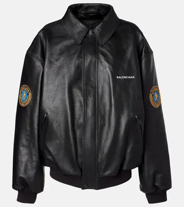 Balenciaga Taxi Leather Jacket In Black - 40% Off | Editorialist