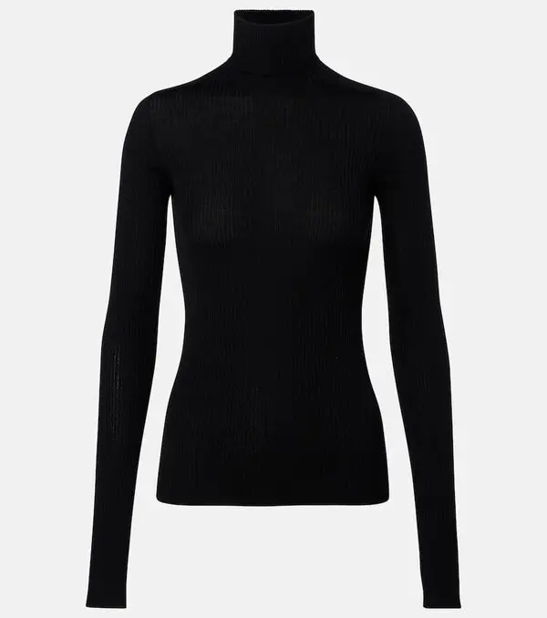 Sportmax Niagara Virgin Wool Turtleneck Sweater - Black