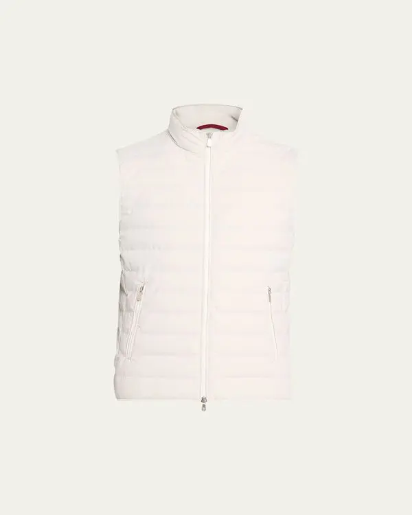 Brunello Cucinelli Down Quilted Nylon Full-zip Vest - Ice