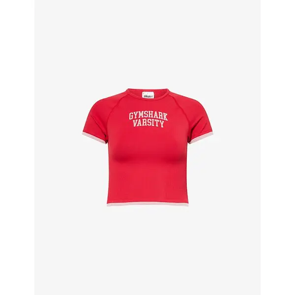 GYMSHARK Lift Varsity Stretch-woven Top - Red