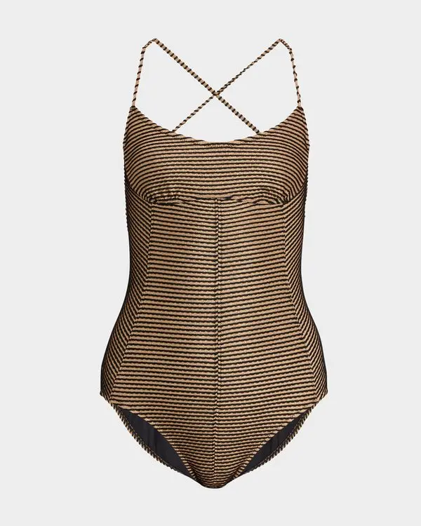 Ulla Johnson Positano Scalloped One-piece Swimsuit - Helios
