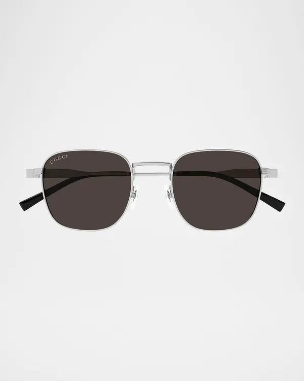Gucci Round Frame Sunglasses - Matte Silver