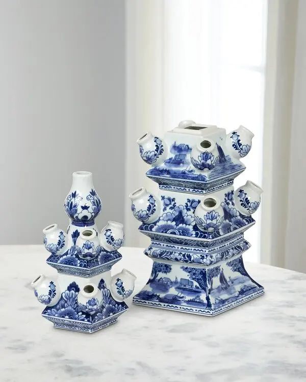 PARK HILL COLLECTION Imperial Ceramic Chinoiserie Tulip Vase