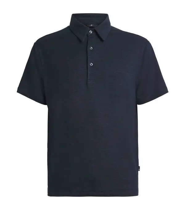 7 For All Mankind Linen-blend Polo Shirt