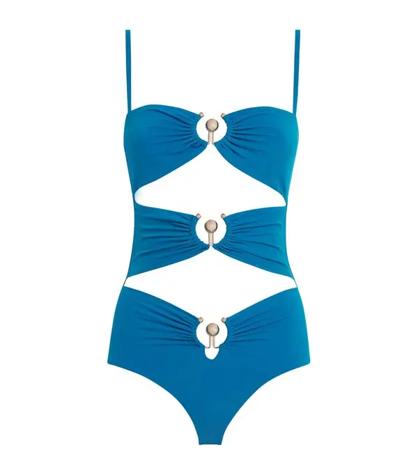 Christopher Esber Cut-out Orbit One-piece Swimsuit - Blue
