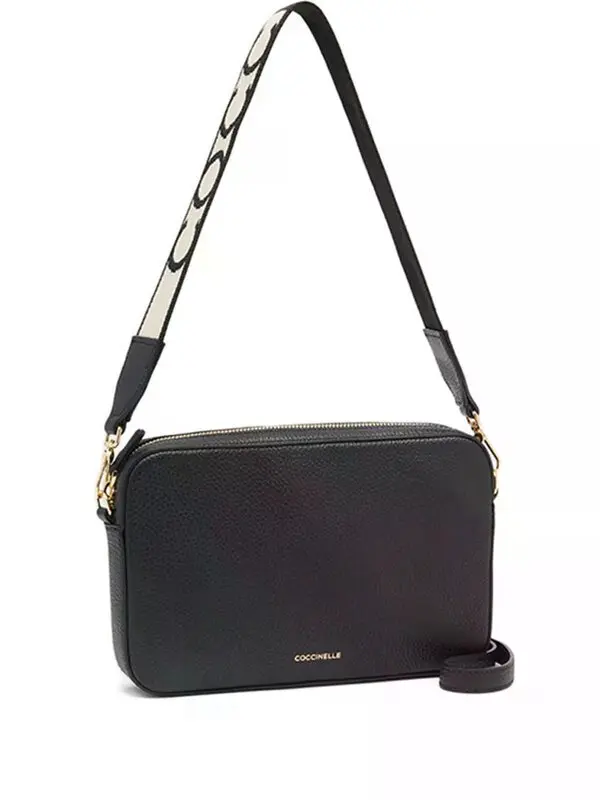 COCCINELLE Tebe Textured Zip-top Crossbody Bag - Black