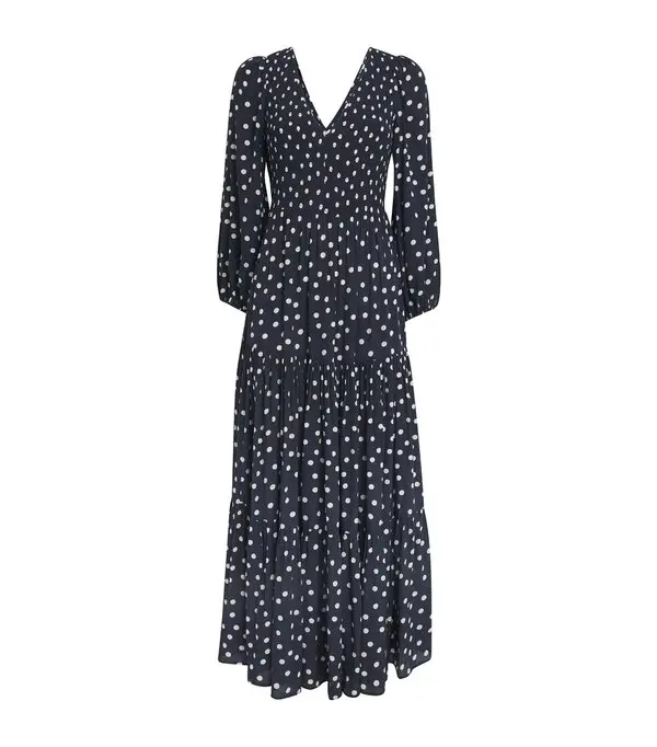Rixo Polka-dot Brooke Midi Dress